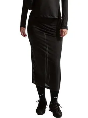 Nike Stripe Sheer Midi Skirt - Black/sail