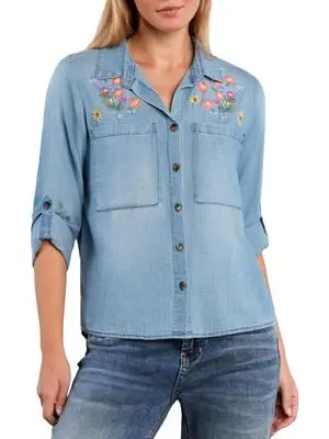 BILLY T Embroidered Denim Shirt - Pure Denim