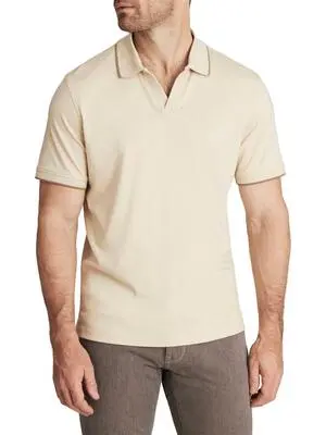 34 Heritage Riviera Tipped Pima Cotton Polo - Castle Wall