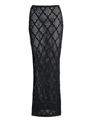 Elan Lace Maxi Skirt - Black