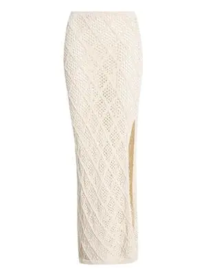 Elan Lace Maxi Skirt - Natural