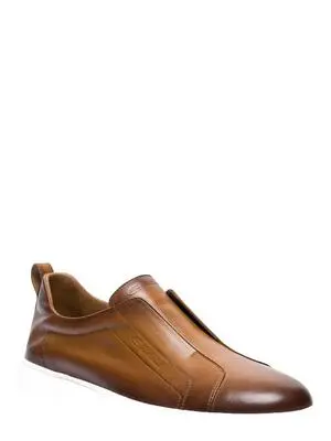 Santoni Victory Laceless Slip-on Sneakers - Brown