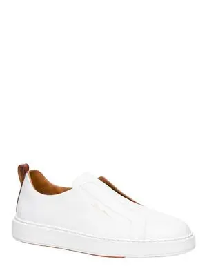 Santoni Victory Laceless Slip-on Sneakers - White