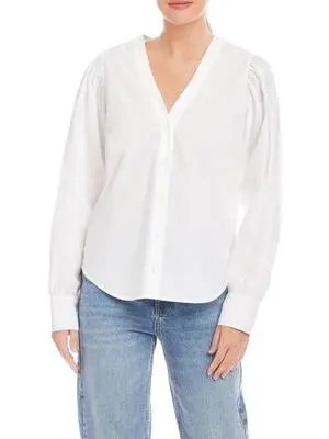Fifteen Twenty Cotton Poplin Button-up Shirt - Off White