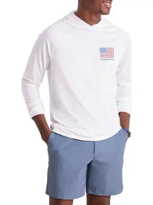Vineyard Vines Long Sleeve Upf 50+ Rashguard - White Cap