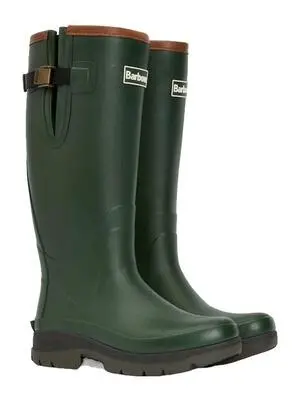 Barbour Tempest Knee High Welly Boots - Olive
