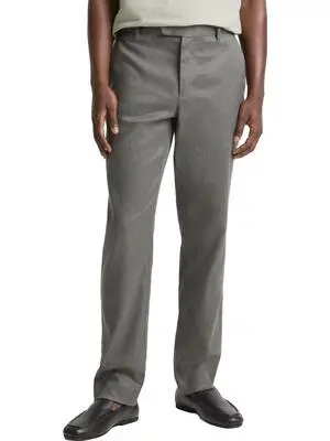 Vince Owen Linen & Cotton Blend Extended Tab Pants Slate