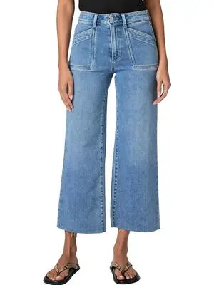 Paige Anessa High-Waist Wide-Leg Ankle Jeans Veritas