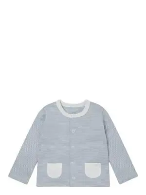 MORI Cardigan Blue Stripe