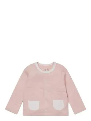 MORI Cardigan Blush Stripe