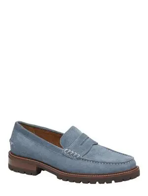 Johnston & Murphy Collier Penny Loafer - Denim Suede