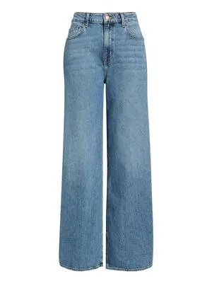 Treasure & Bond High-waist Wide-leg Jeans - Medium Wash