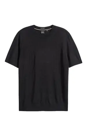 BOSS Umauro Wool Knit T-shirt - Black