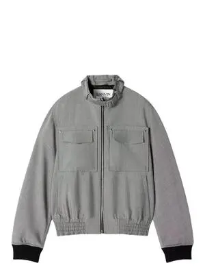 LANVIN Zip-up Jacket With Chest Pockets - Grey