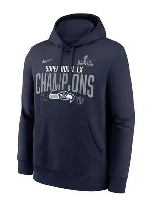 Nike Seattle Seahawks Super Bowl Lx Champions Nfl Pullover Hoodie - Blue