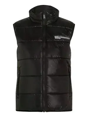 Karl Lagerfeld Padded Reversible Gilet - Black