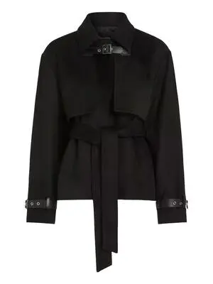 Karl Lagerfeld Belted-waist Jacket - Black