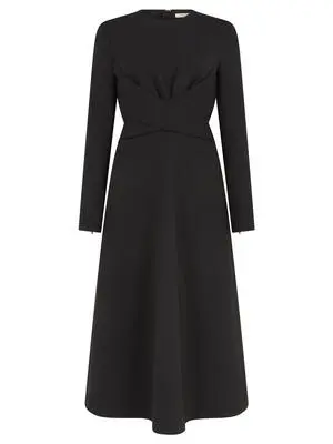 EMILIA WICKSTEAD Elta Fit-and-flare Dress - Black