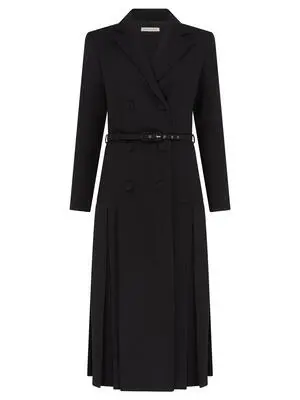 EMILIA WICKSTEAD Chaney Wool Crepe Dress - Black