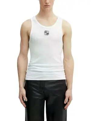 Vetements Round-neck Tank Top - White