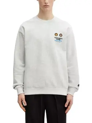 AAPE BY *A BATHING APE® X Baby Milo Store Aapeunvs Logo Patch Sweatshirt - Grey