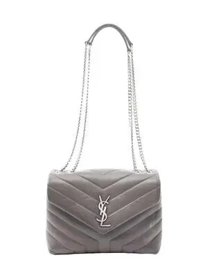 Saint Laurent 2010s Small Lulu Leather Shoulder Bag - Grey