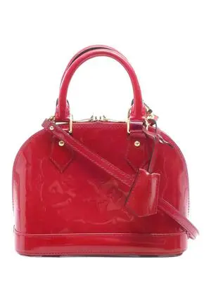 LOUIS VUITTON 2013 Monogram Vernis Alma Bb Tote Bag - Red