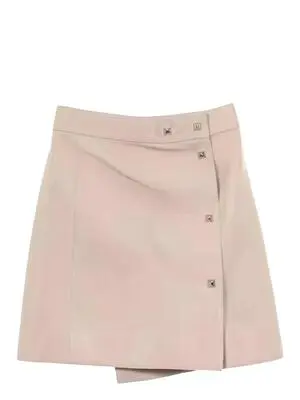 Hermès 2010s Studded Leather Mini Skirt - Pink