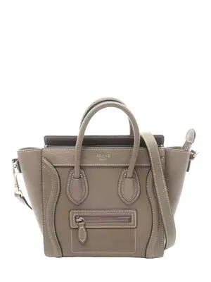 Celine 2010s Nano Luggage Leather Handbag - Neutrals