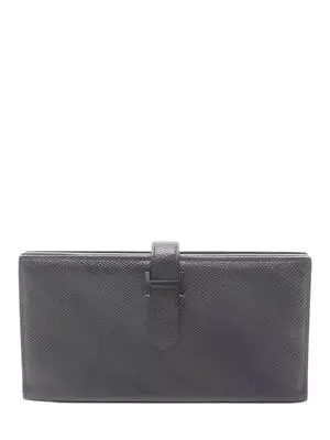 Hermès 2023 Béarn Bi-fold Leather Wallet - Black