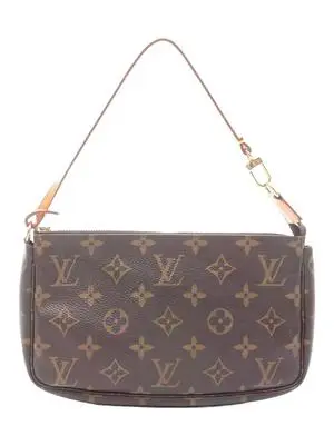 LOUIS VUITTON 2000s Pochette Accessoires Monogram Shoulder Bag - Brown