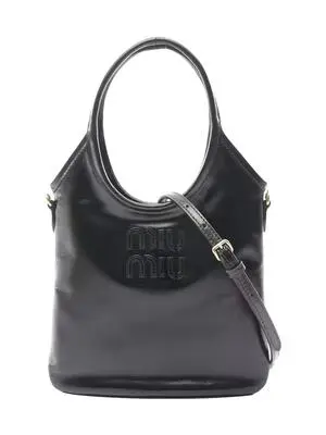 Miu Miu 1920s Ivy Leather Tote Bag - Black