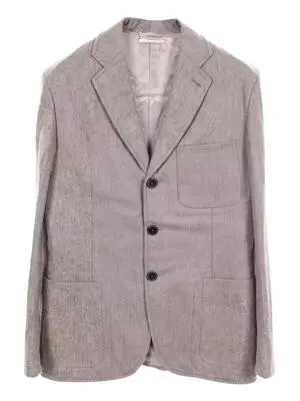 Hermès Tailored Wool Jacket With Notched Lapel And Flap Pockets - Neutrals