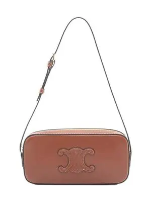 Celine 2010s Mini Triomphe Shoulder Bag - Brown