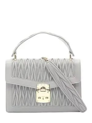 Miu Miu 2010s Matelassé Leather Crossbody Bag - Grey