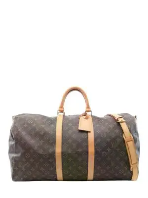LOUIS VUITTON 2003 55 Keepall Bandouliere Boston Bag - Brown