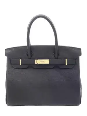 Hermès 2018 30 Birkin Tote Bag - Black
