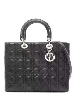 Dior 1910s Lady Quilted Leather Handbag - Black