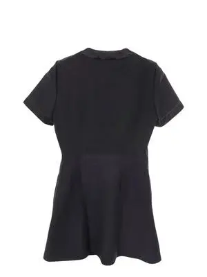 Gucci Wool Short-sleeve Zip-up Dress - Black