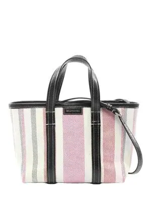 Balenciaga 2000s Barbes Striped Handbag - White