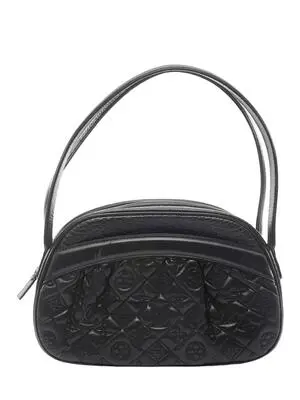 LOUIS VUITTON 2005 Monogram Leather Shoulder Bag - Black