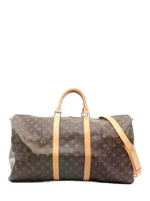 LOUIS VUITTON Keepall Bandouliere 55 Boston Holdall - Brown