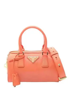 Prada Saffiano Leather Tote Bag - Orange