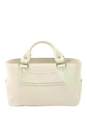 Celine 2000s Boogie Leather Handbag - White