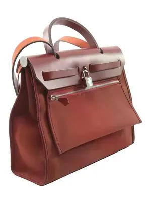 Hermès 2019 Herbag Zip Pm Two-way Tote Bag - Red