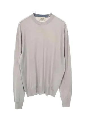 Hermès Light Wool Crew Neck Long Sleeve Sweater - Grey