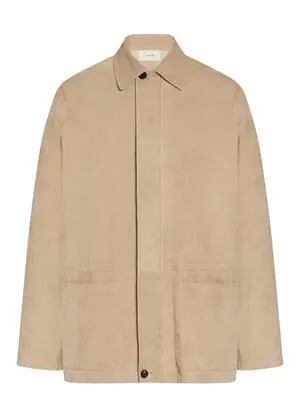 THE ROW Vilmo Suede Jacket - Cream