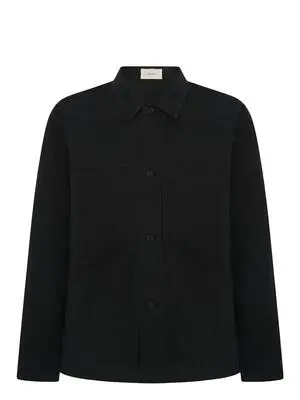 THE ROW Samir Cotton Overshirt - Black