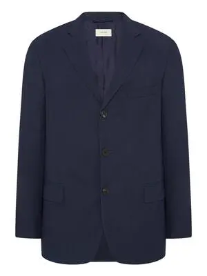THE ROW Poe Jacket In Virgin Wool - Navy