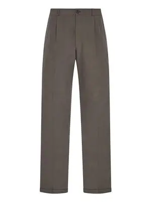 THE ROW Tosca Wool Pant - Cedar Brown
